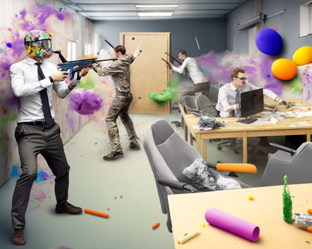 You'll Get It - Office-Paintball-by-Midjourney