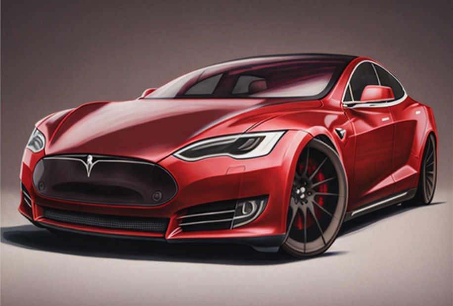 You'll Get It - Red-Tesla-Illustration-by-Midjourney